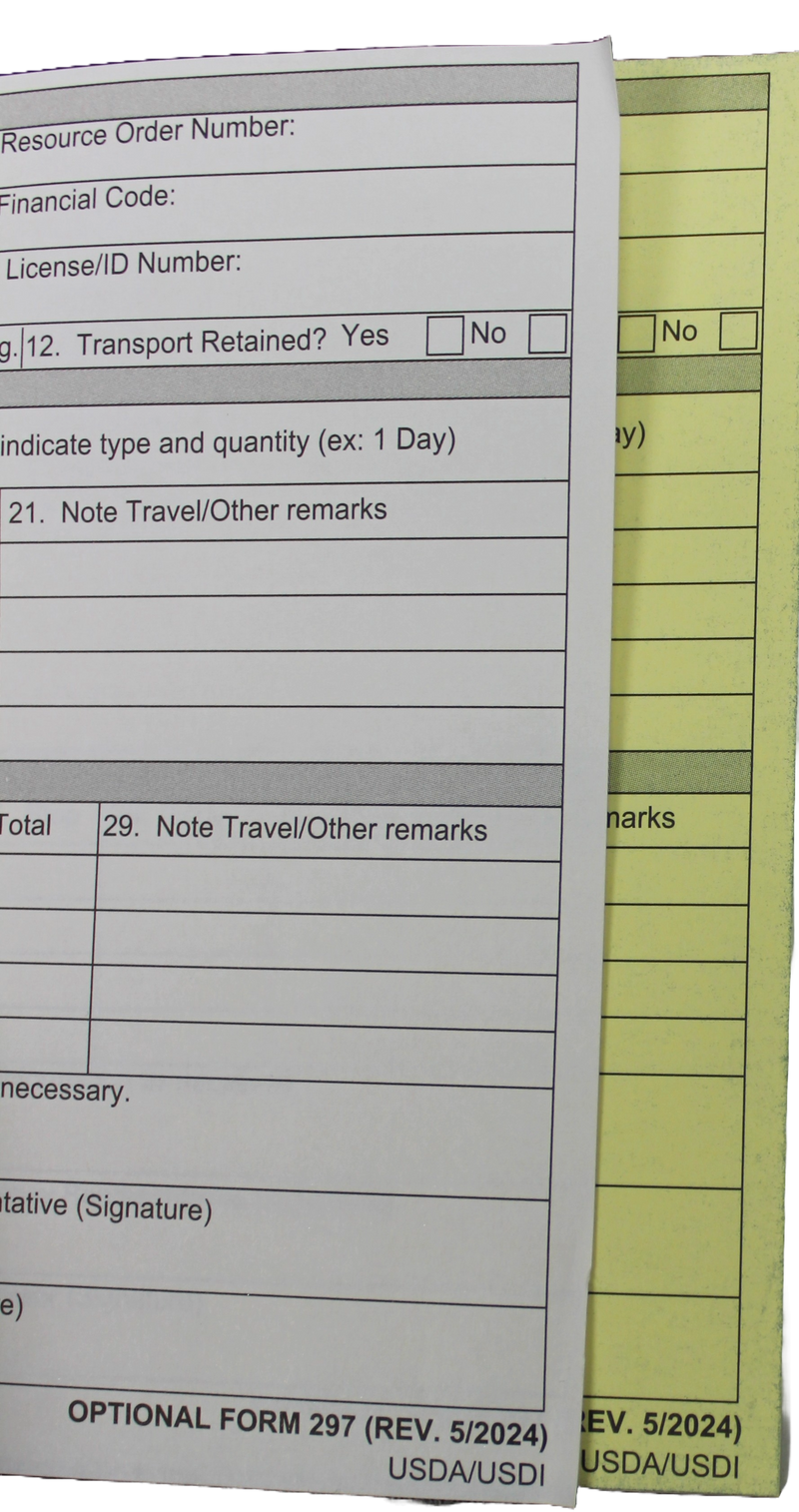 Emergency Equipment Shift Tickets (NFES 000872/OF-297)